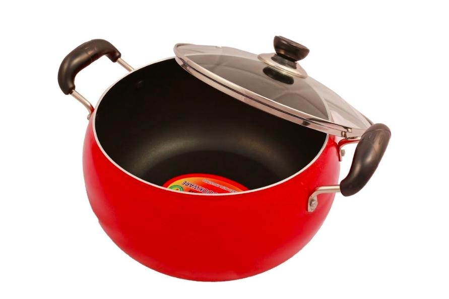 German Quality Non-Stick Apple Pot - 28cm - Red | Daraz.com.bd