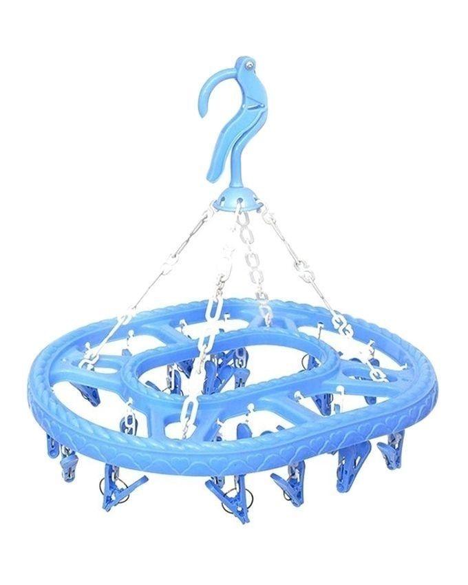 Plastic Drying Hanger Rack - Blue | Daraz.com.bd