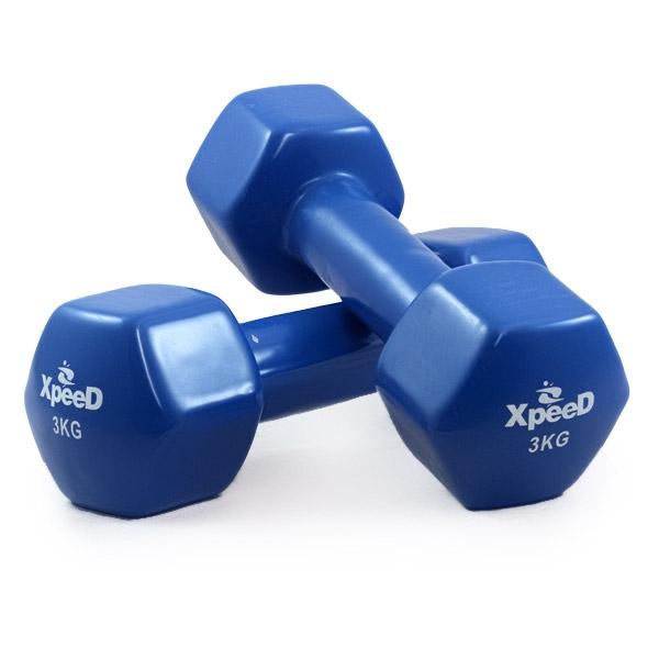 PVC Dumbbell 3kg - Blue | Daraz.com.bd