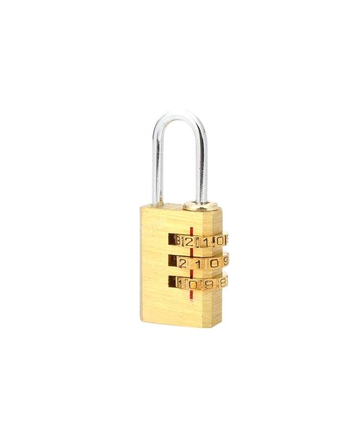 Reset-Able Combination Pad lock - Gold | Daraz.com.bd