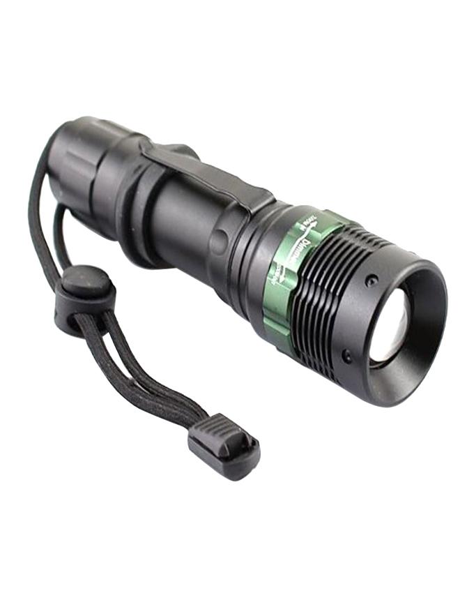 Ultra Bright Zoom Rechargeable Torch – Black | Daraz.com.bd