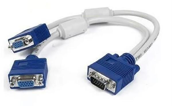 VGA Y Monitor Splitter Cable -White and Blue | Daraz.com.bd