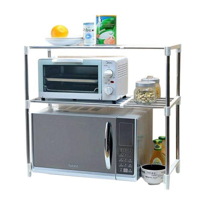 2 Layer Oven Storage Rack - Silver | Daraz.com.bd