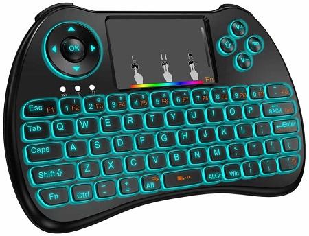 RGB Gaming Wireless Backlit Mini Keyboard With Touchpad - Black | Daraz ...