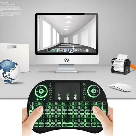 Rgb Gaming Wireless Backlit Mini Keyboard With Touchpad - Black | Daraz ...