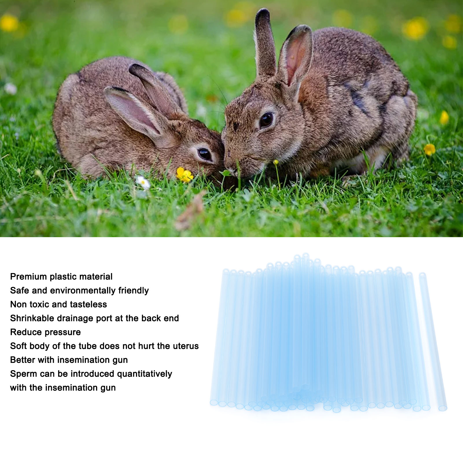 Rabbit Artificial Insemination Catheter Pipes, Breeding Catheter ...