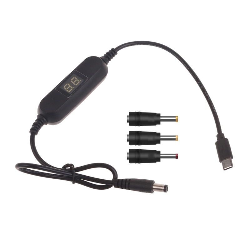 USB 5V To 1.5V 3V 4.5V 6V 9V 12V Adjustable Output Voltage Cable Step ...