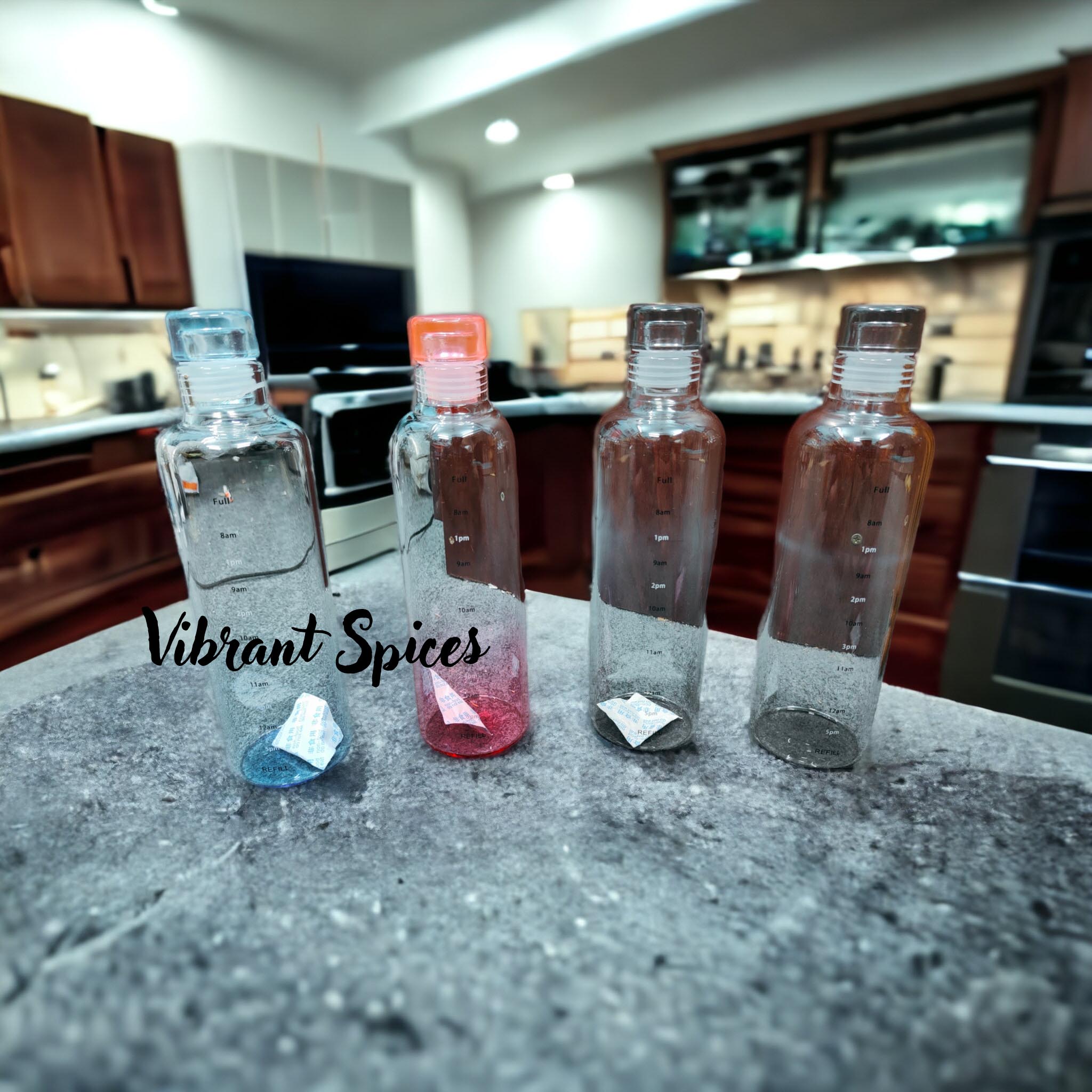 glass Water Bottle with Time Marker Creative Large Capacity Leakproof ...