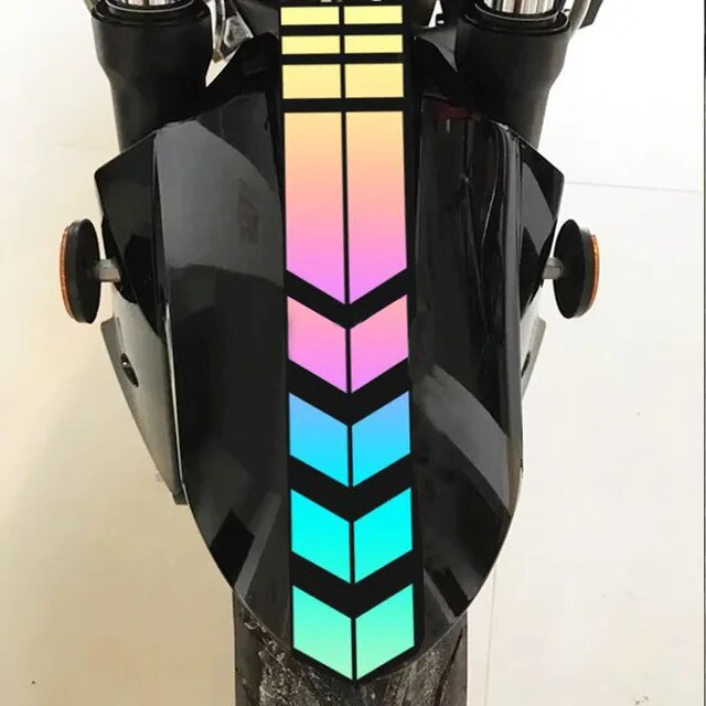 Motorcycle Arrow Stripe Reflective Stickers Fender Paste Waterproof ...