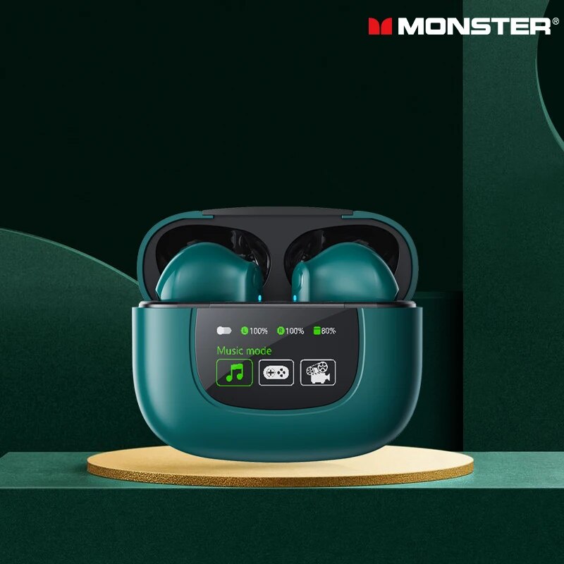 Monster XKT20 Wireless Earphones Bluetooth V5.4 Earbuds Long Battery ...