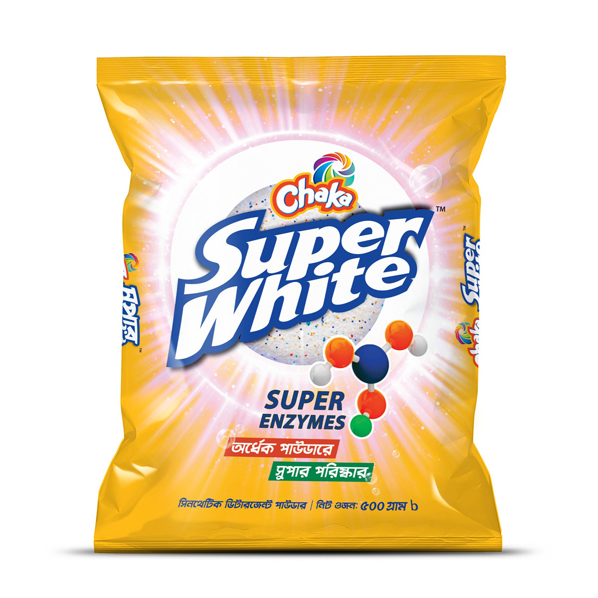 Chaka Super White Premium Detergent Powder - 500g | Daraz.com.bd