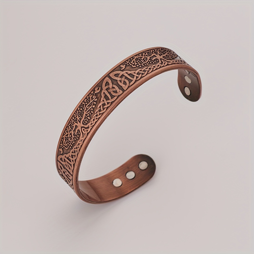 Pure Red Bangle Arthritis Magnetic Copper Bracelet for Men and Women