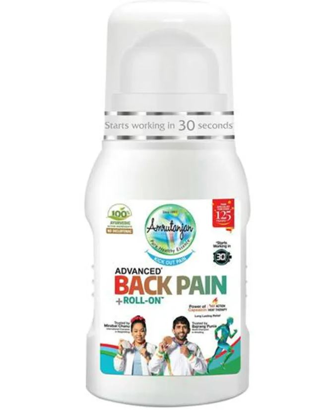 AMRUTANJAN BACK PAIN ROLL ON Long Lasting Relief 50ml(Import) | Daraz ...