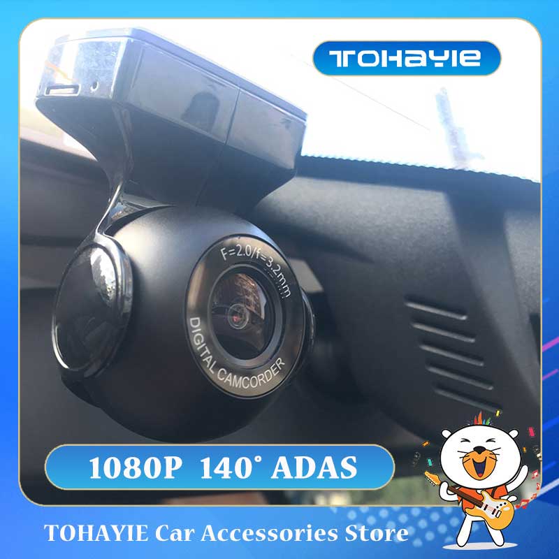 TOHAYIE ADAS Car Camera DVR 1080P HD Night Vision Dash Cam 140 Degree ...