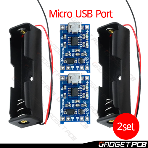Combo Pack 18650 Battery Cell Charger 3.7V Battery Charger TP4056 ...