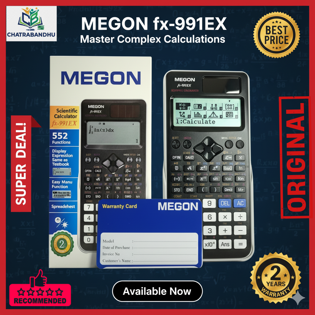 FX-991ex Scientific Calculator,(MEGON) (ORGINAL)(2 Year Official ...