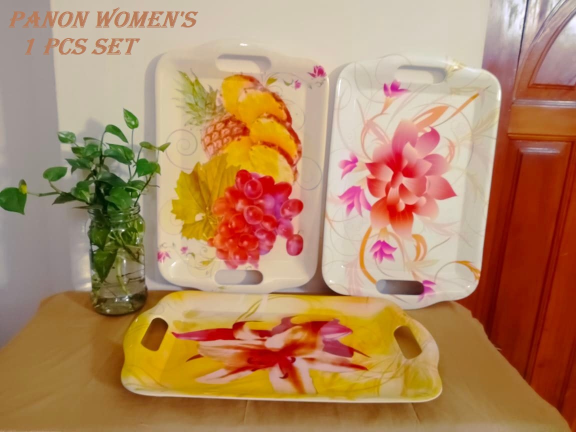 Square Large 18" Inch Melamine Serving Trays/Platters Multi Design. Tea ...