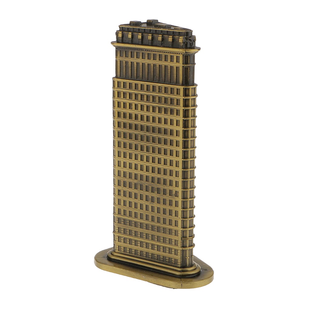 Souvenir Logam Bangunan New York Flatiron Building Model Meja ...