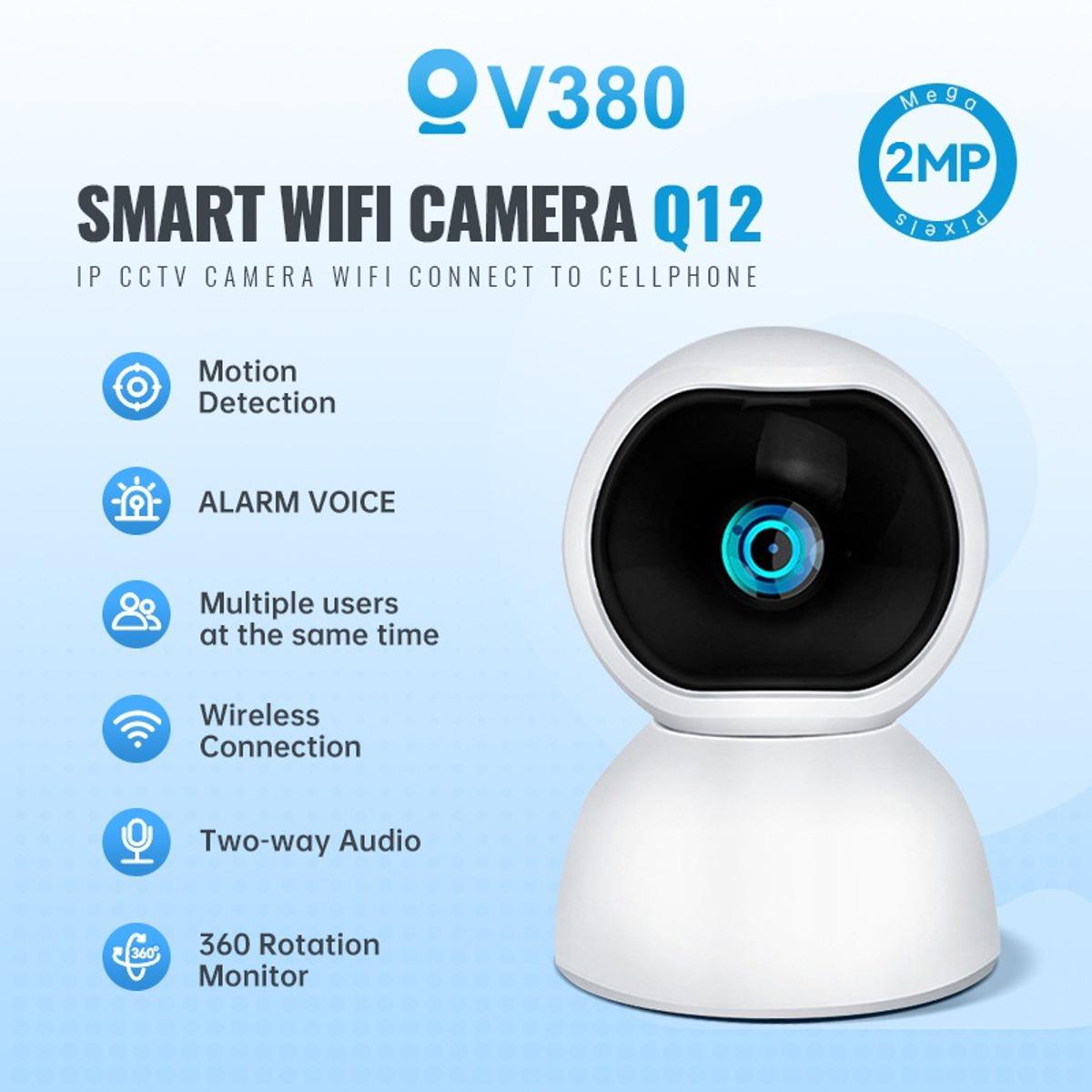 V380 Pro -Q12 Full HD Robot IP Camera Night Vision Wireless WiFi Camera ...