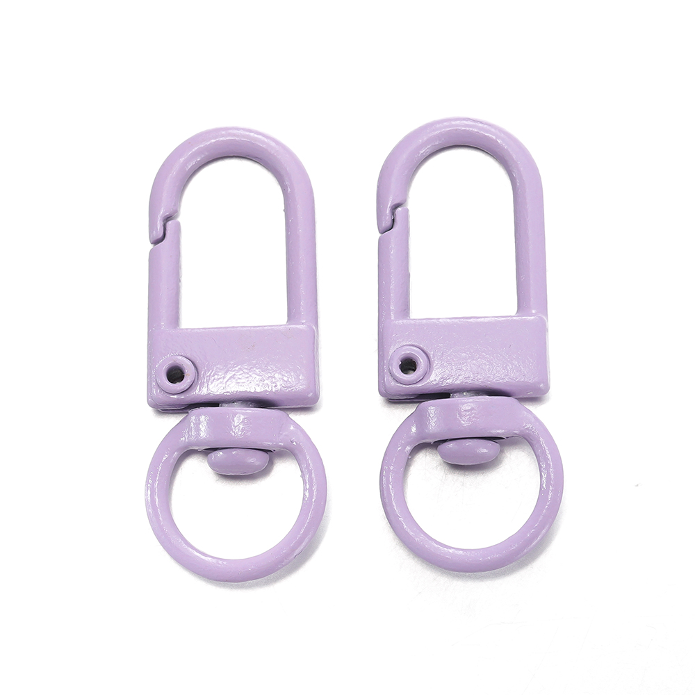 St.kunkka 10pcs 13 x 33mm Zinc Alloy Buckle Key Ring Candy Color Key ...