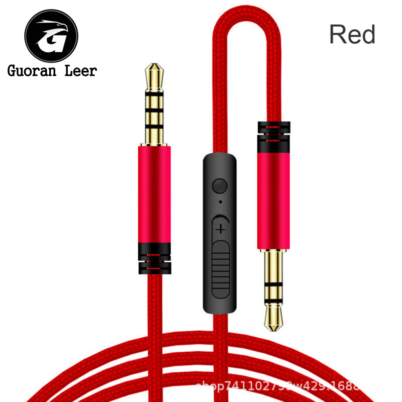 3.5mm Male To Male Audio Cable Replacement Audio Aux Cable With Mic ...
