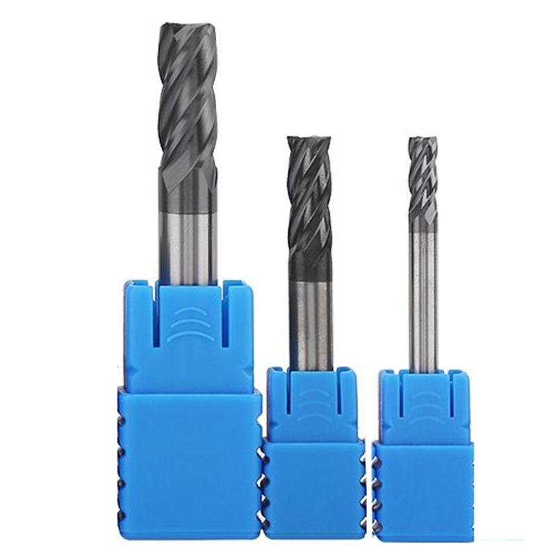 3Pcs 4 6 8 mm Carbide End Mill 4 Flutes End Mill Set Milling Cutter ...
