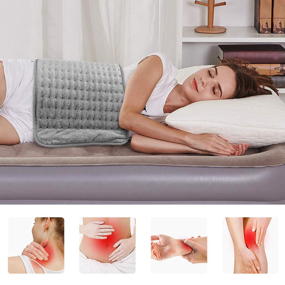10 Level 120W Electric Heating Pad Timer for Shoulder Neck Back Spine ...