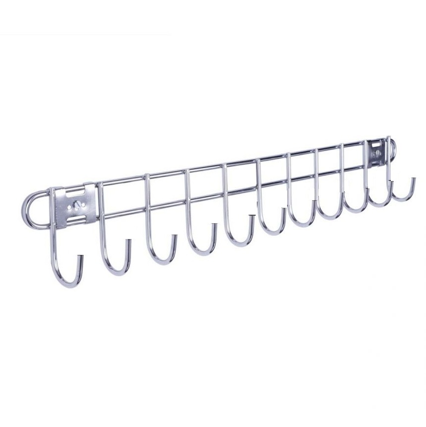 Stainless Steel Wall/Door Mounted Hook Rail for Kitchen, Bathroom and ...