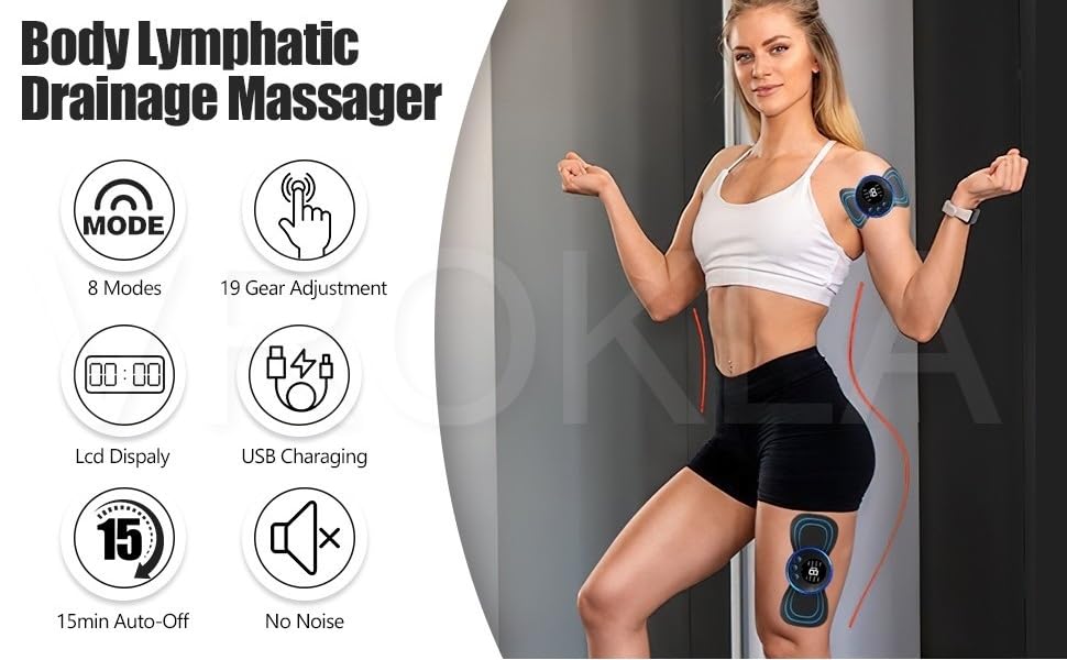 Tens Units EMS Mini Massager with 3 Pads ,Muscle Stimulator Full Body ...