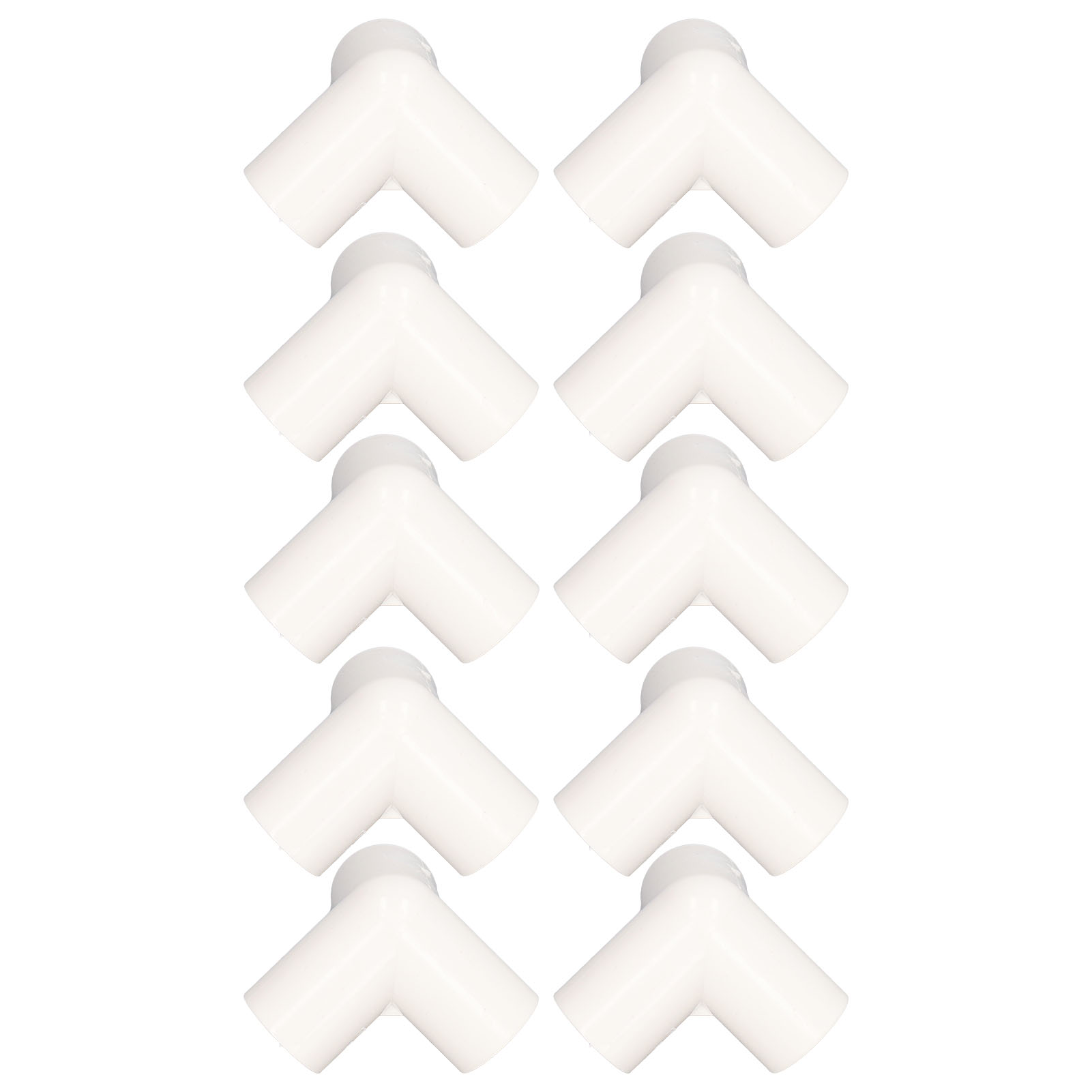 PVC Corner Connector, 3 Way Pipe Fittings High Gloss Finish 10PCS ...