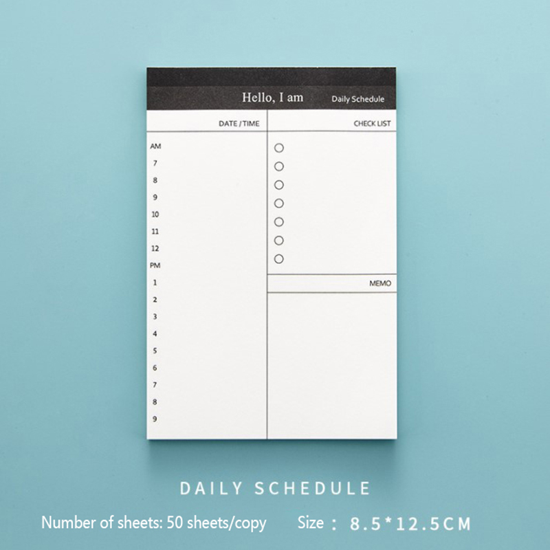 Daily Weekly Planner Agenda Notebook Tearable Memo To Do List Habit ...