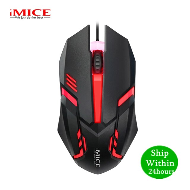 M6 Professional Wired Gaming Mouse Wired USB Optical LED Ergonomic Game Mice 1000DPI For PC ...