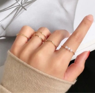5pcs Finger Rings Set For Girls Accessories 5 Ring Party Gifts New ...
