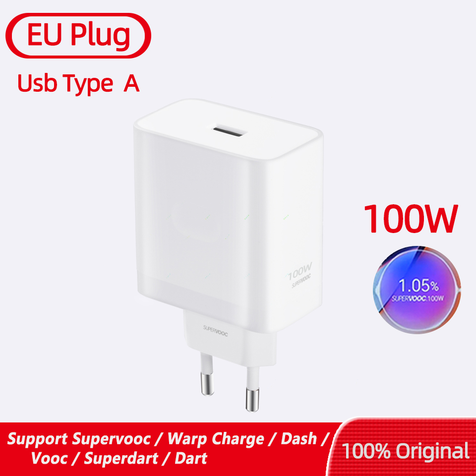 Oneplus Original Charger 100w Supervooc Type-A Adapter Super Vooc Fast ...