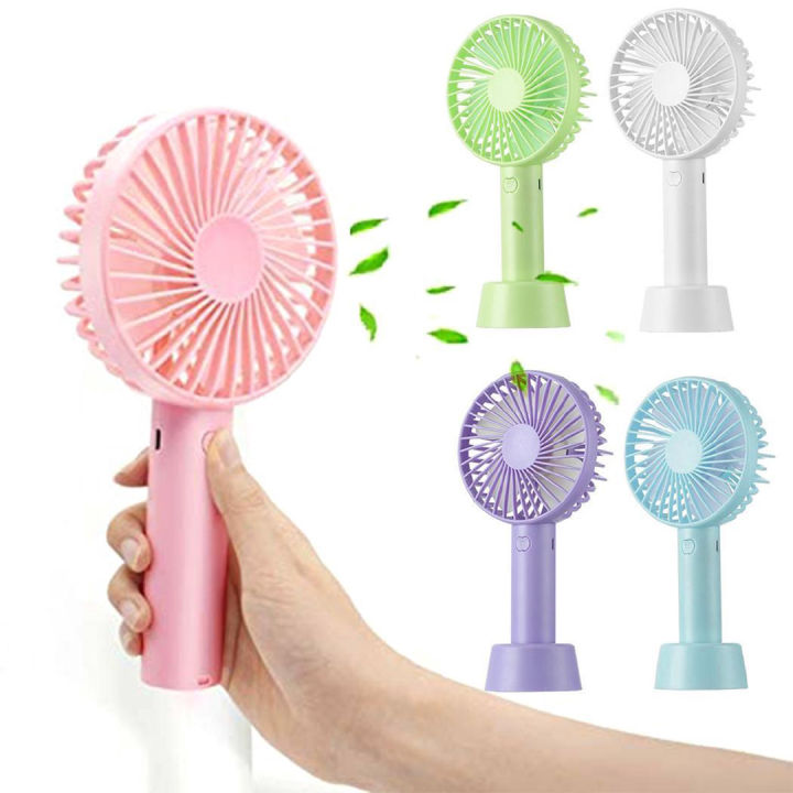 Mini Rechargeable USB Charging Portable Handheld 3 Gear Speed Desktop Fan
