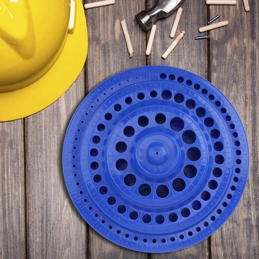 Round Shape Dill Storage Box 1-13mm Hard Plastic Drill Bit Organizer ...