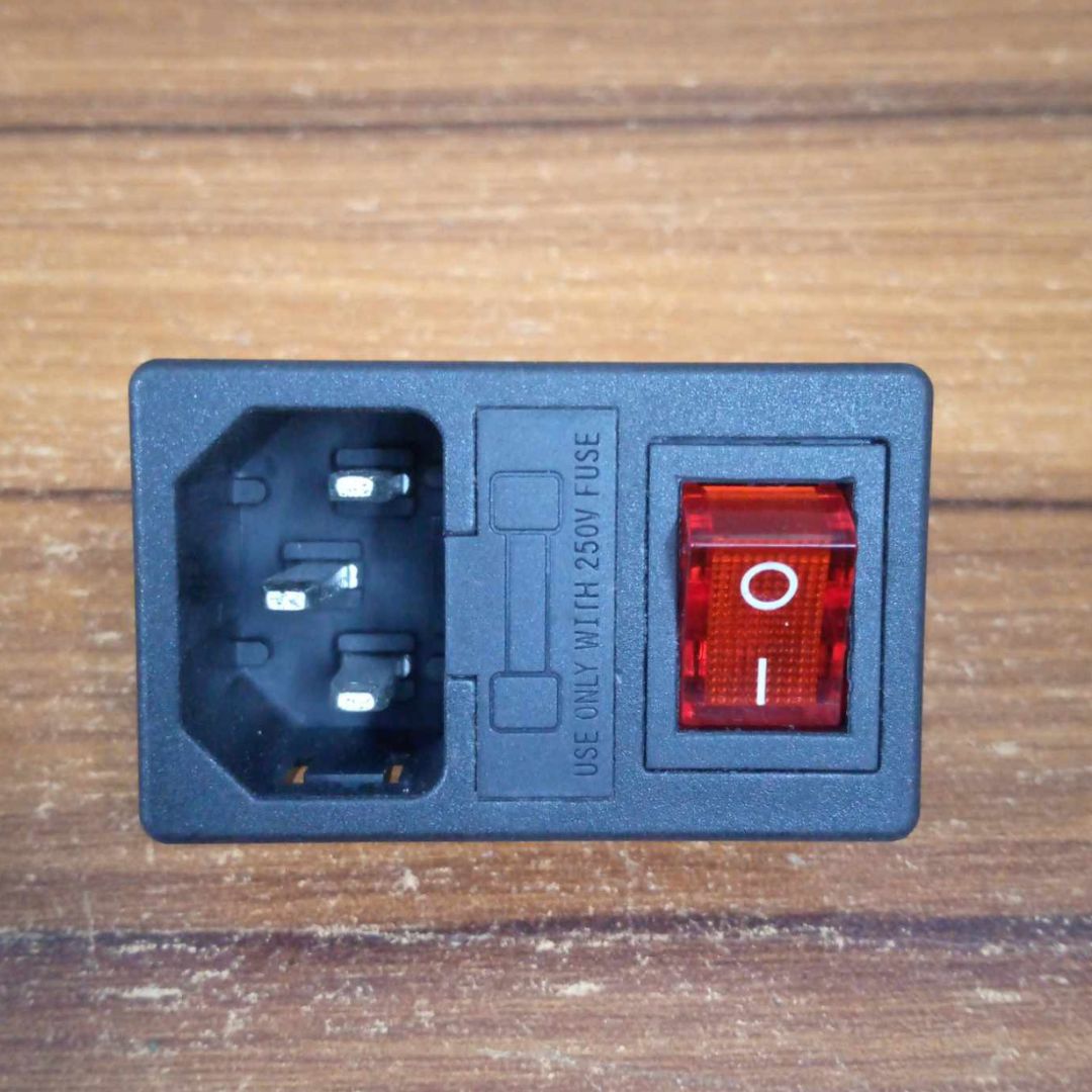 5Pcs - BK-AC-01 AC 250V 15A 3 Pin Terminal MALE Electrical Inlet Power Socket FUSE & Holder With ...