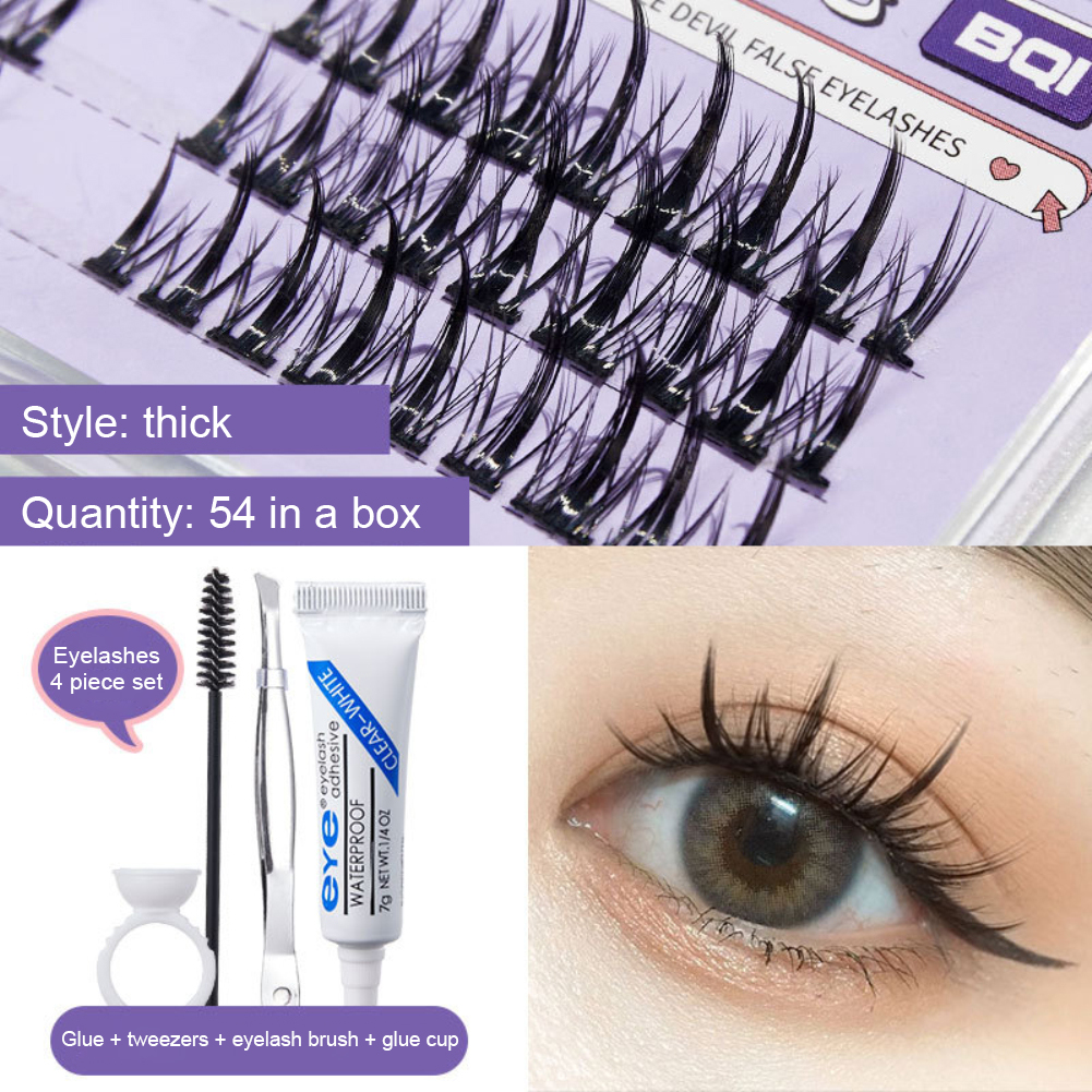 False Eyelashes Natural Single-cluster Eyelashes 3d Mink Lashes Soft ...