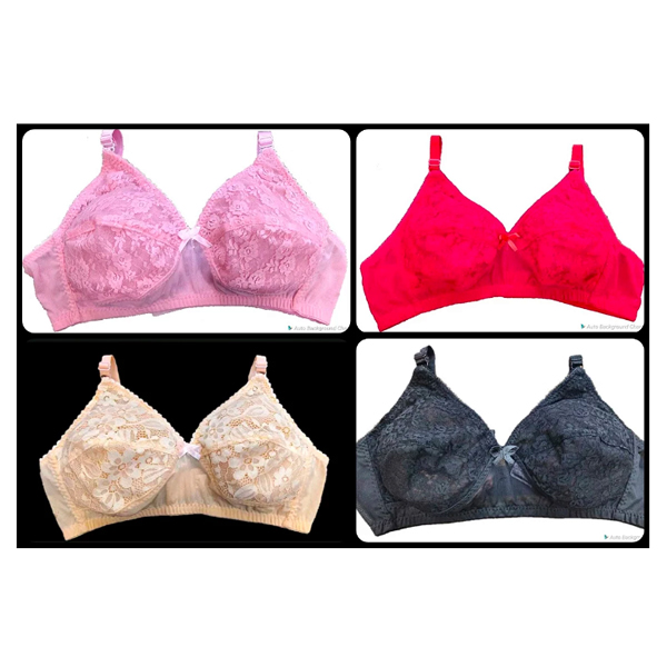 4 Piece Womens wear easy net bra soft bra stylish bra comfortable bra ...