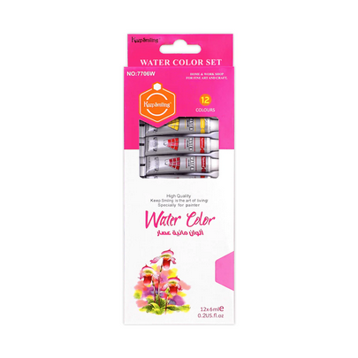 Keep Smiling Water Colour Set 6ML-12 Colours | Daraz.com.bd