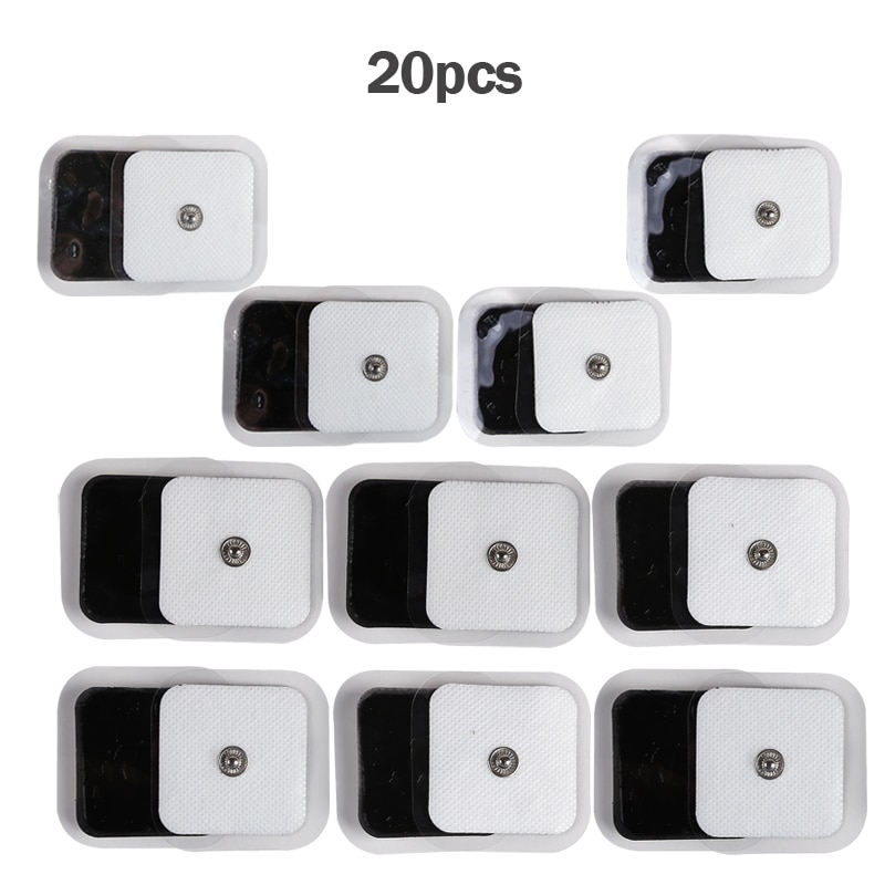 10/20pcs TENS Pads Electrode Gel Conductive Cable Adhesive Electro ...
