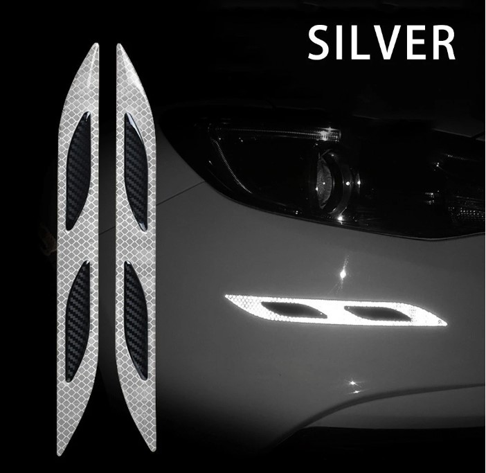Car Front And Rear Bumper Reflective Warning Tape Strip Stickers Car ...