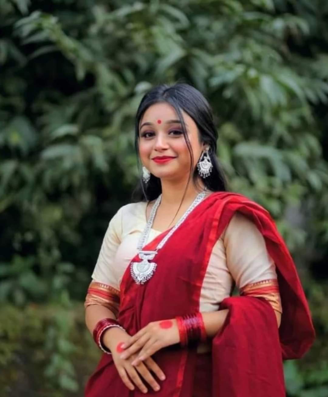 Flat Color Tangail Tat Half Silk Than Saree - Tangail Sari Collection ...