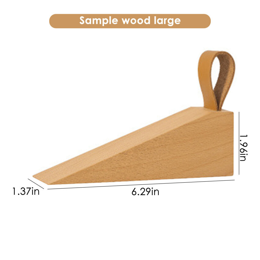 Wooden Door Wedge Stopper Non-Slip Solid Wood Door Stoppers Sturdy and ...