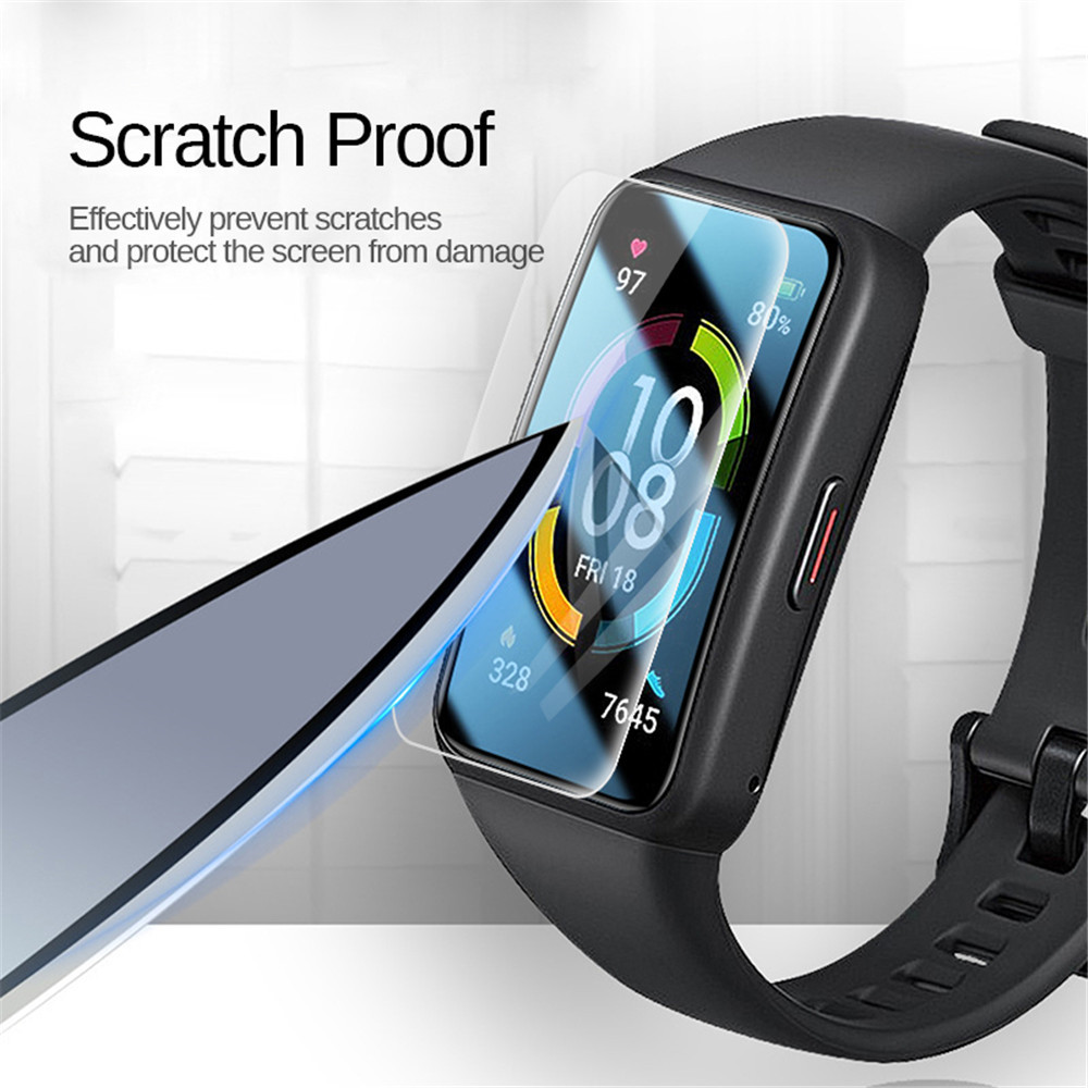 Honor Band 6 Screen Protector Full Glue Full Screen 3D Curved ...