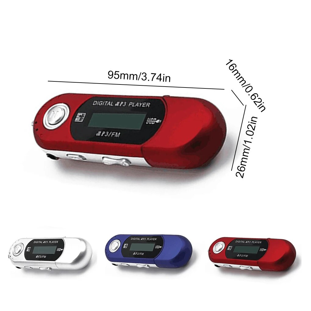 Mini MP3 Player Lossless Sound Flash Drive LCD Music Player for School ...