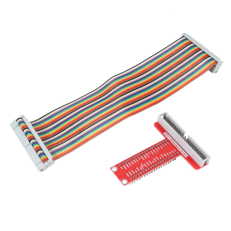4X RPi GPIO Breakout Expansion Board + Ribbon Cable + Assembled T Type ...