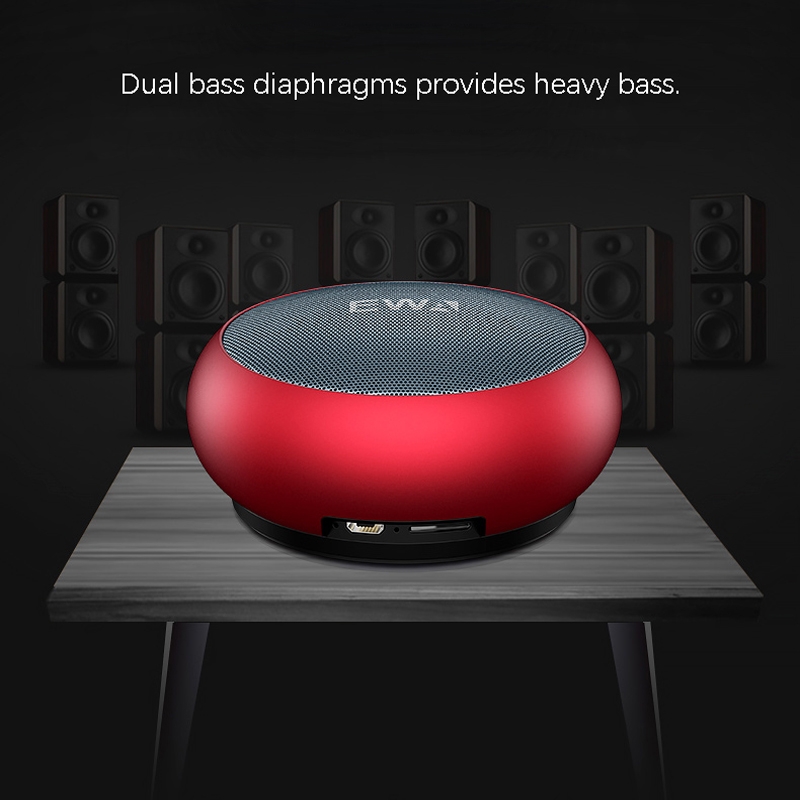 EWA A110 IPX5 Waterproof Portable Mini Metal Wireless Bluetooth Speaker Supports 3.5mm Audio ...