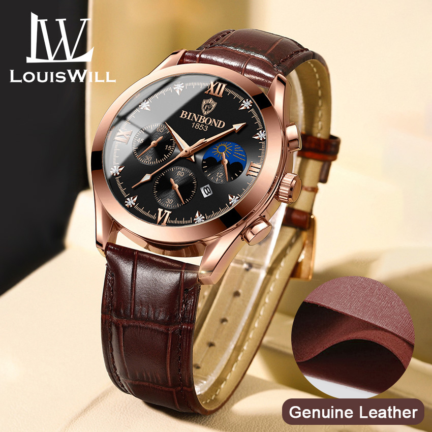 LouisWill Men Casuals Fashion Watches Quartz Watches Business ...