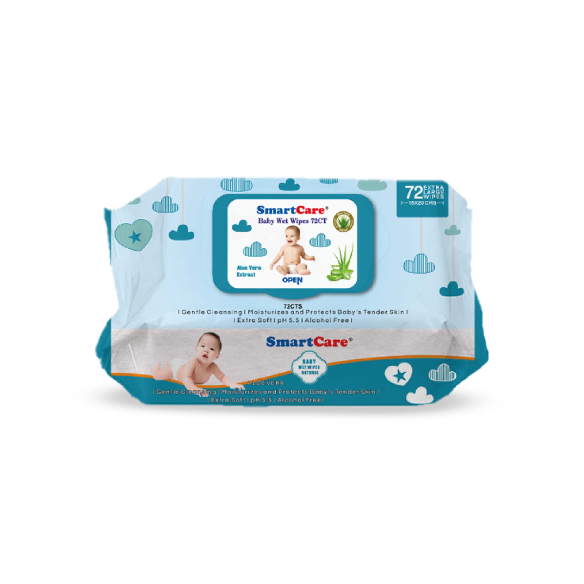 Smart Care Wet Wipes with Flip top (72pcs) | Daraz.com.bd